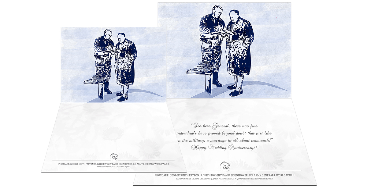 Greetings Cards for Anniversaries, wish with George Patton | Farbound.Net