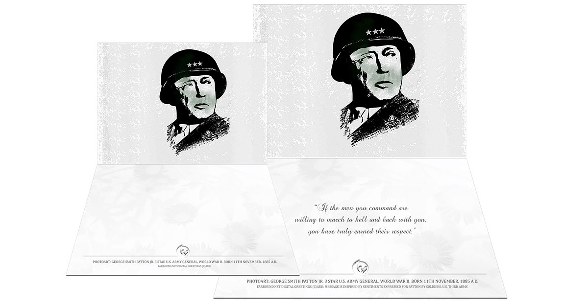 Greetings Card for Motivation: Say it with George S. Patton Jr ...