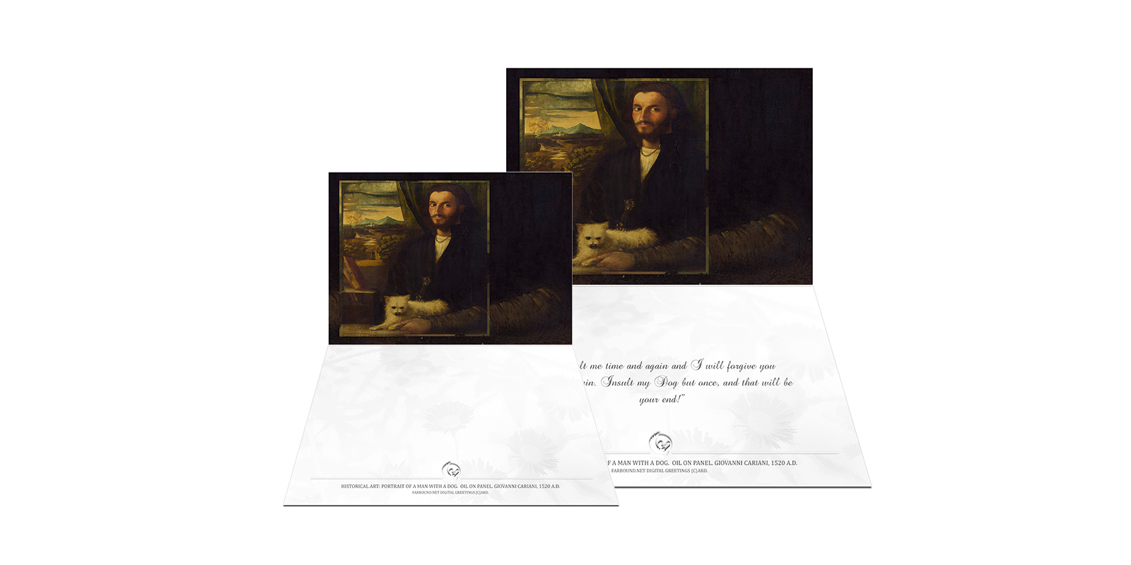 Free Greetings Cards for Dog Lovers, OP, Man with Dog | Farbound.Net