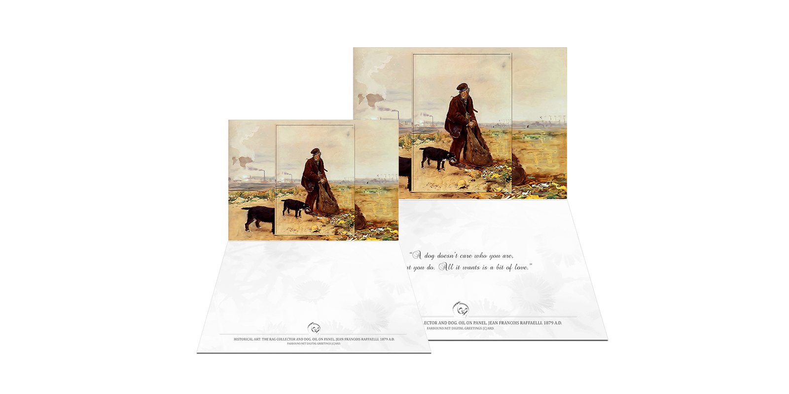 Greetings Card for Dog and Art Lovers: Painting, Rag Collector and a ...