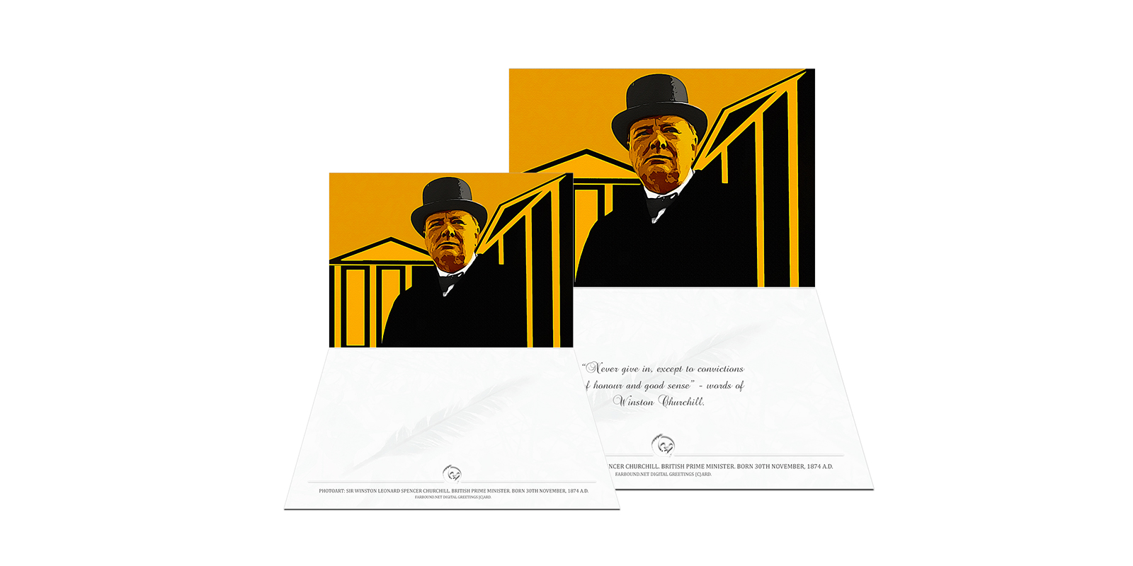 Greetings Cards with Genuine Quotes by Winston Churchill | Farbound.Net