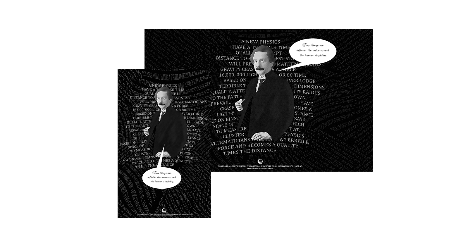 Digital Wallpaper: Albert Einstein with Quote | Farbound.Net