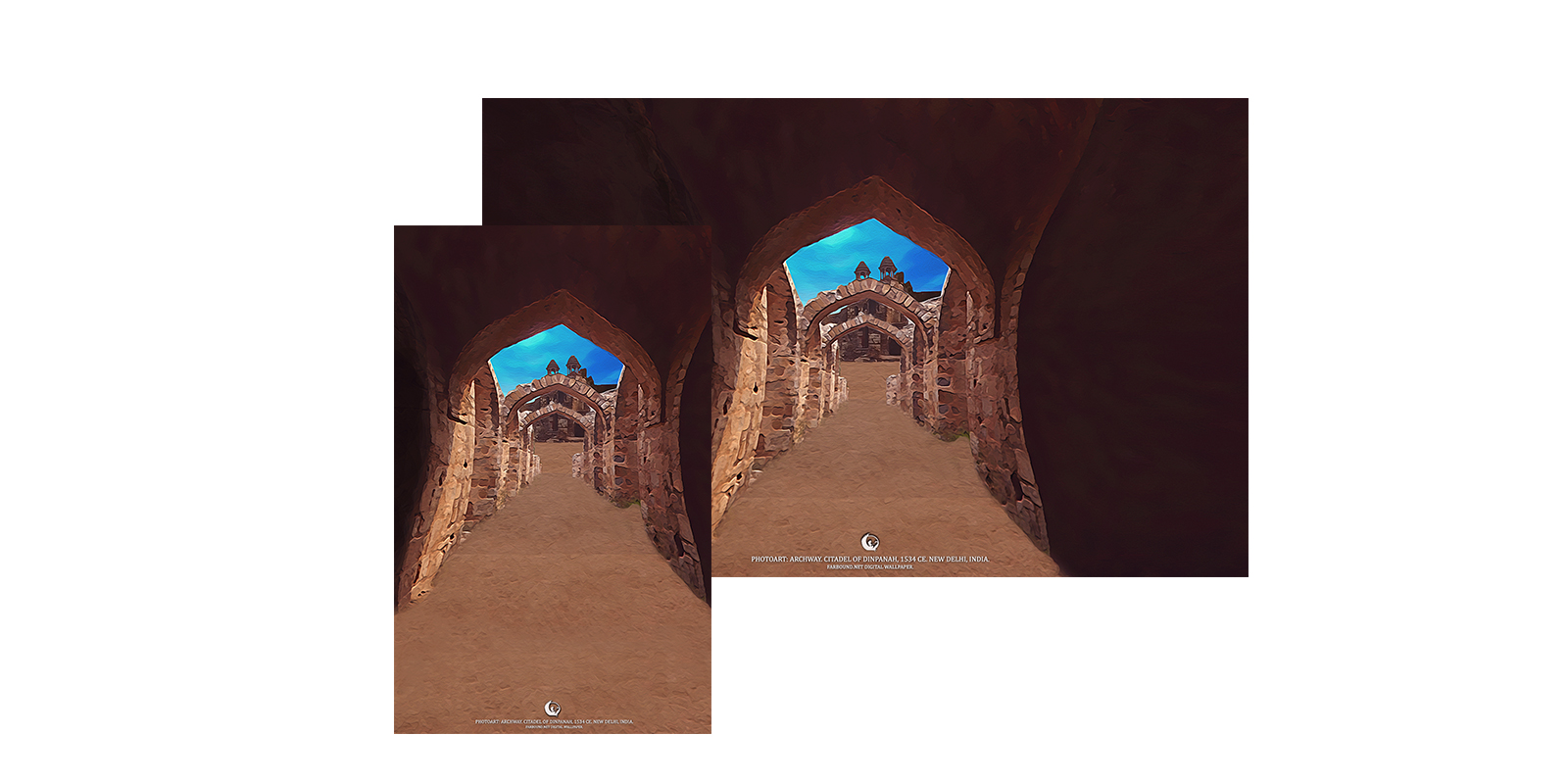 Digital Wallpaper: Under the archway, citadel of Dinpanah | Farbound.Net